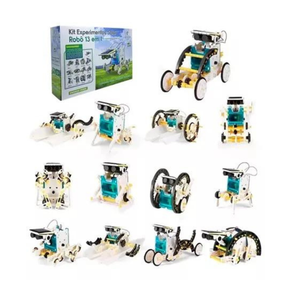 Robô Educacional 13 X 1 Kit Experimentos Solar Com Inmetro | Shopee Brasil