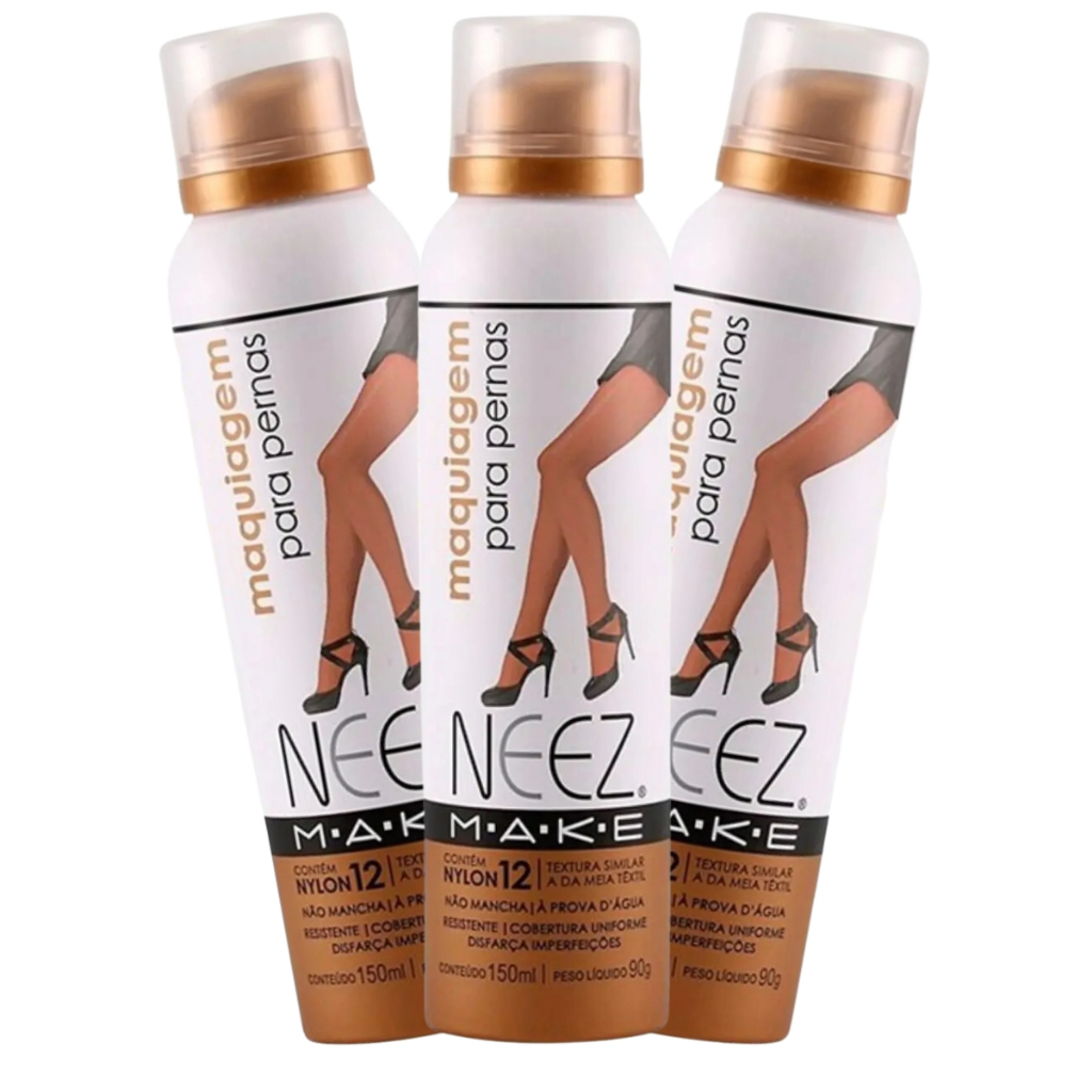 Kit 3 Maquiagem Spray Base Corporal Esconde Estrias Celulite e ...