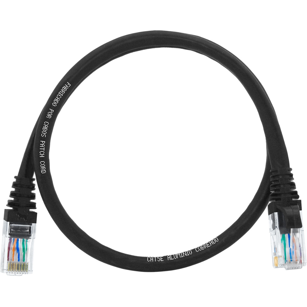 Cabo de Rede Rj-45 Cat5e 50 Centímetros Preto | Shopee Brasil