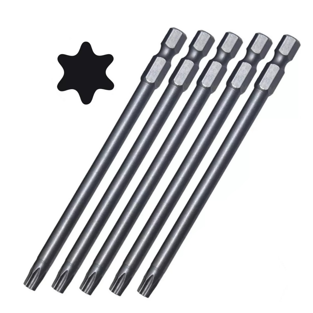5 Pontas Bits Torx Longo T27 X 10 Cm Para Parafusadeira | Shopee Brasil