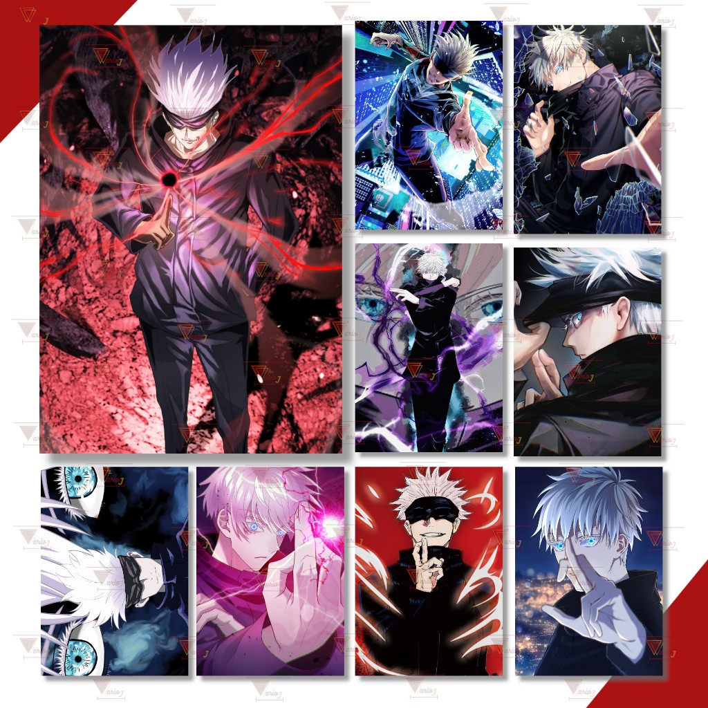 Pôster Adesivo Satoru Gojo Seis Olhos Vazio Roxo Anime Jujutsu Kaisen ...
