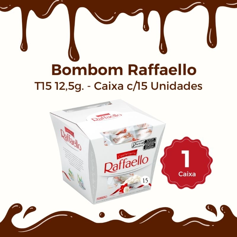 Bombom Raffaello - Caixa c/15 Unidades | Shopee Brasil