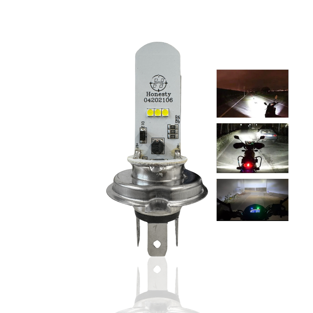 Lâmpada Strobo Led Moto H4 Efeito Xenon 12v 2w / 50w 6500k 8000k Luz ...