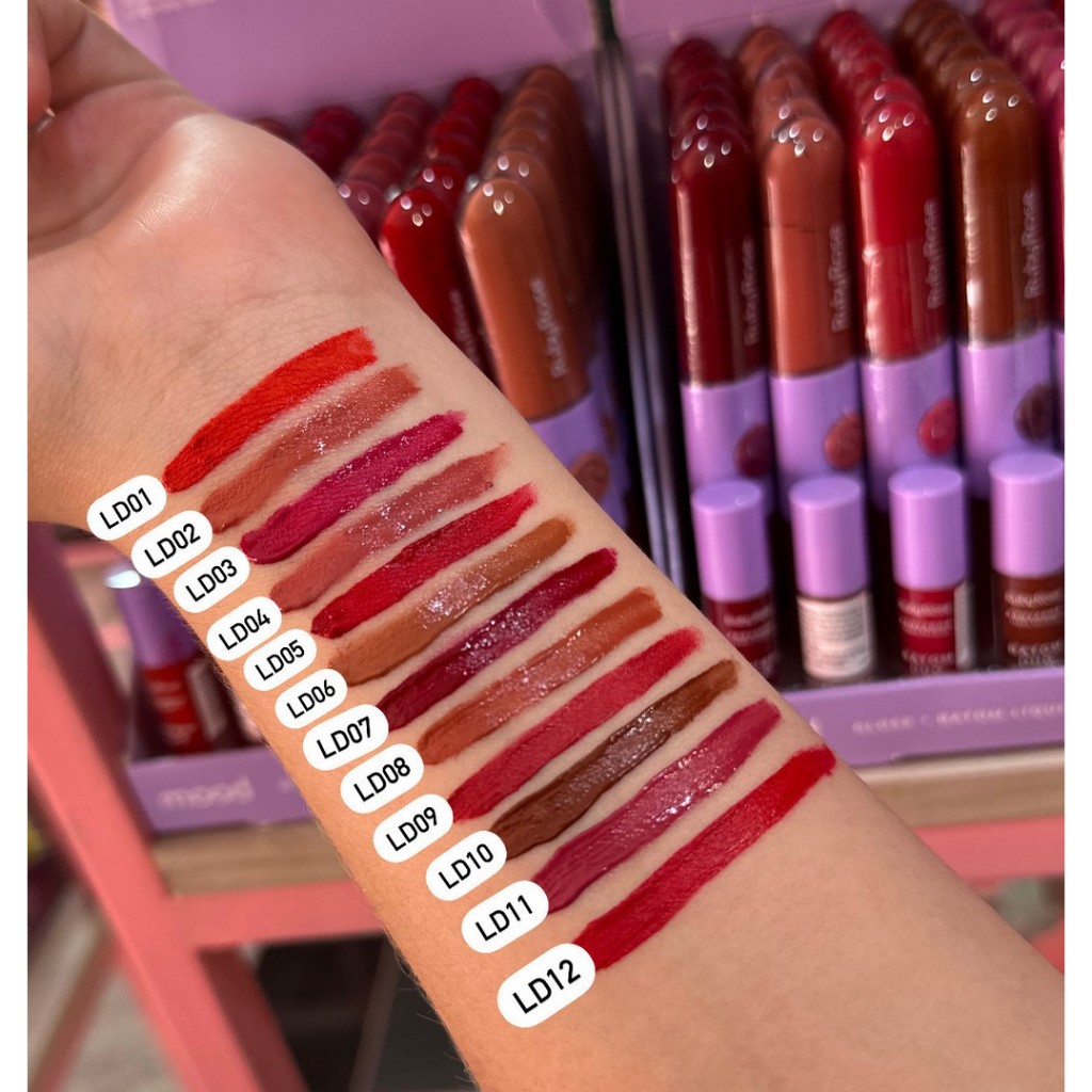DUO BATOM LÍQUIDO E GLOSS RUBY ROSE | Shopee Brasil