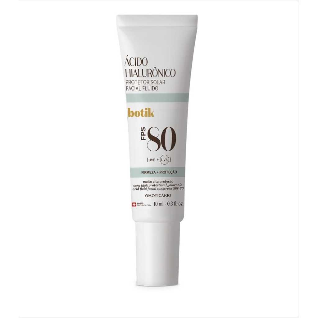 Protetor Facial Botik FPS80 Ácido Hialurônico 10ml - O Boticário ...