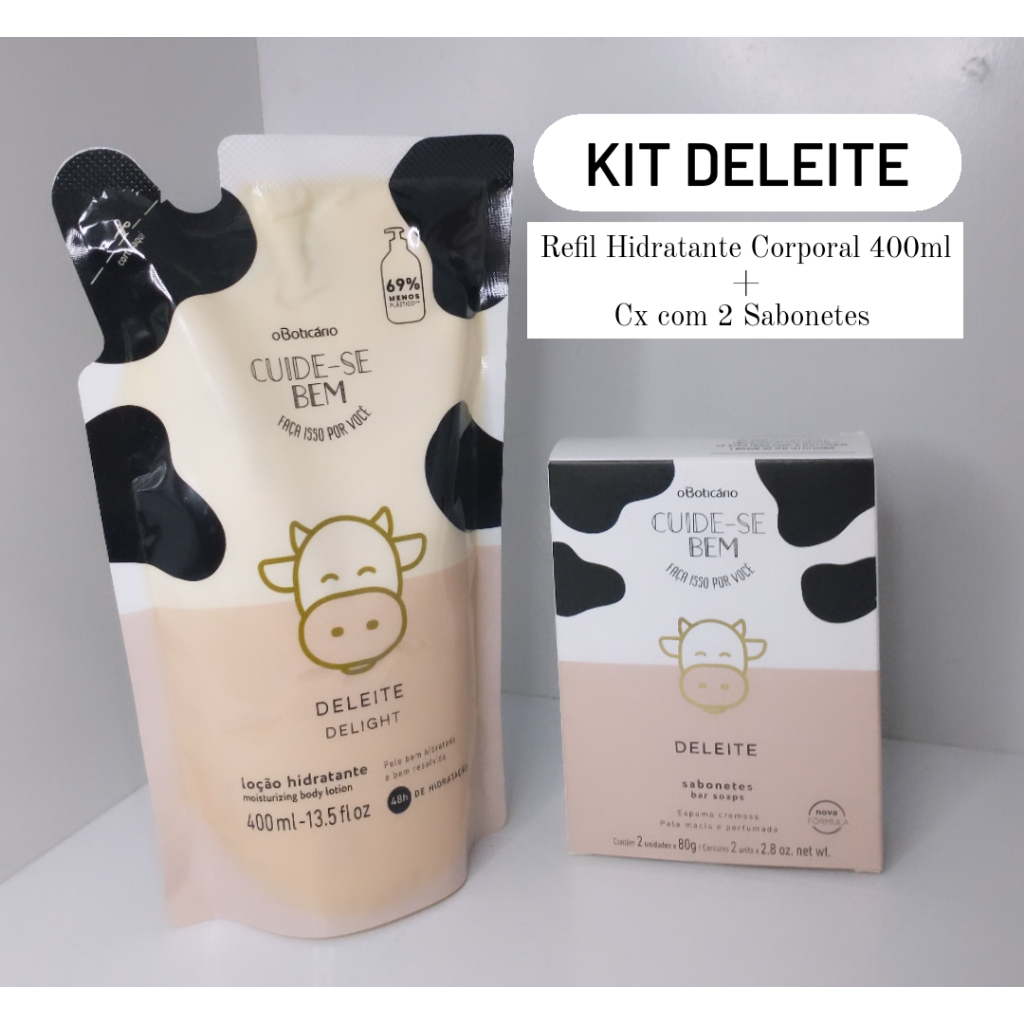 Kit Deleite Cuide-se Bem O Boticário ( Refil Hidratante Corporal ...