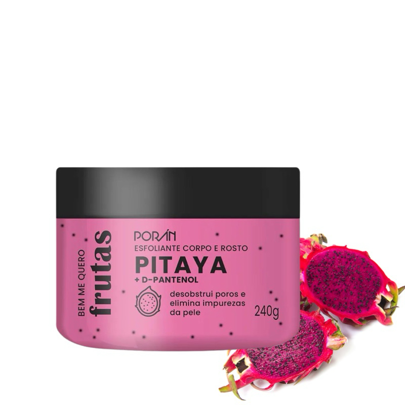 Creme Esfoliante Facial Corporal de Pitaya Porán | Shopee Brasil