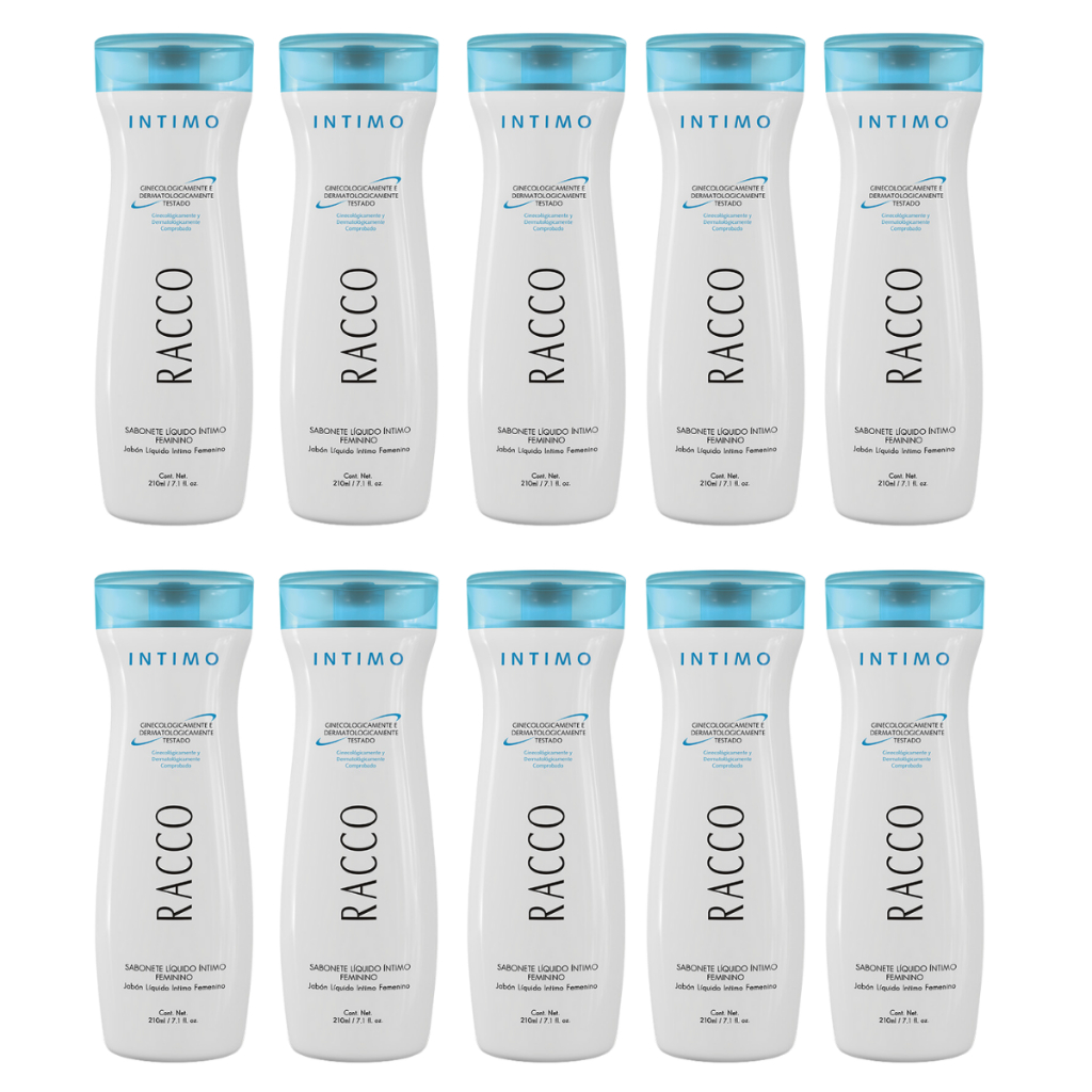 Kit 10 Sabonete Intimo Tradicional Racco 210ml Higiene Intima ...