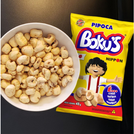 10 un PIPOCA BOKUS SALGADA AMANTEIGADA 45G | Shopee Brasil