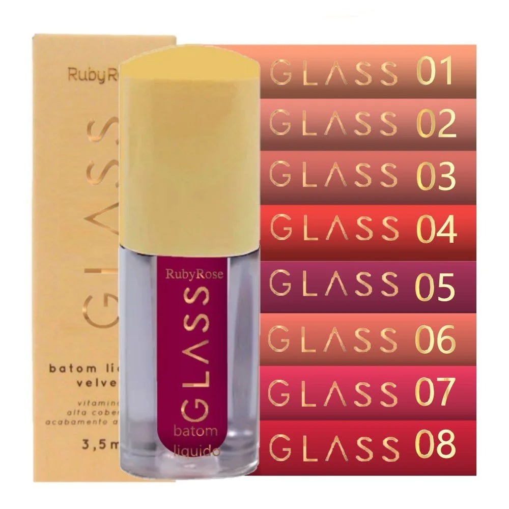 Batom líquido Velvety GLASS By Ruby Rose | Shopee Brasil