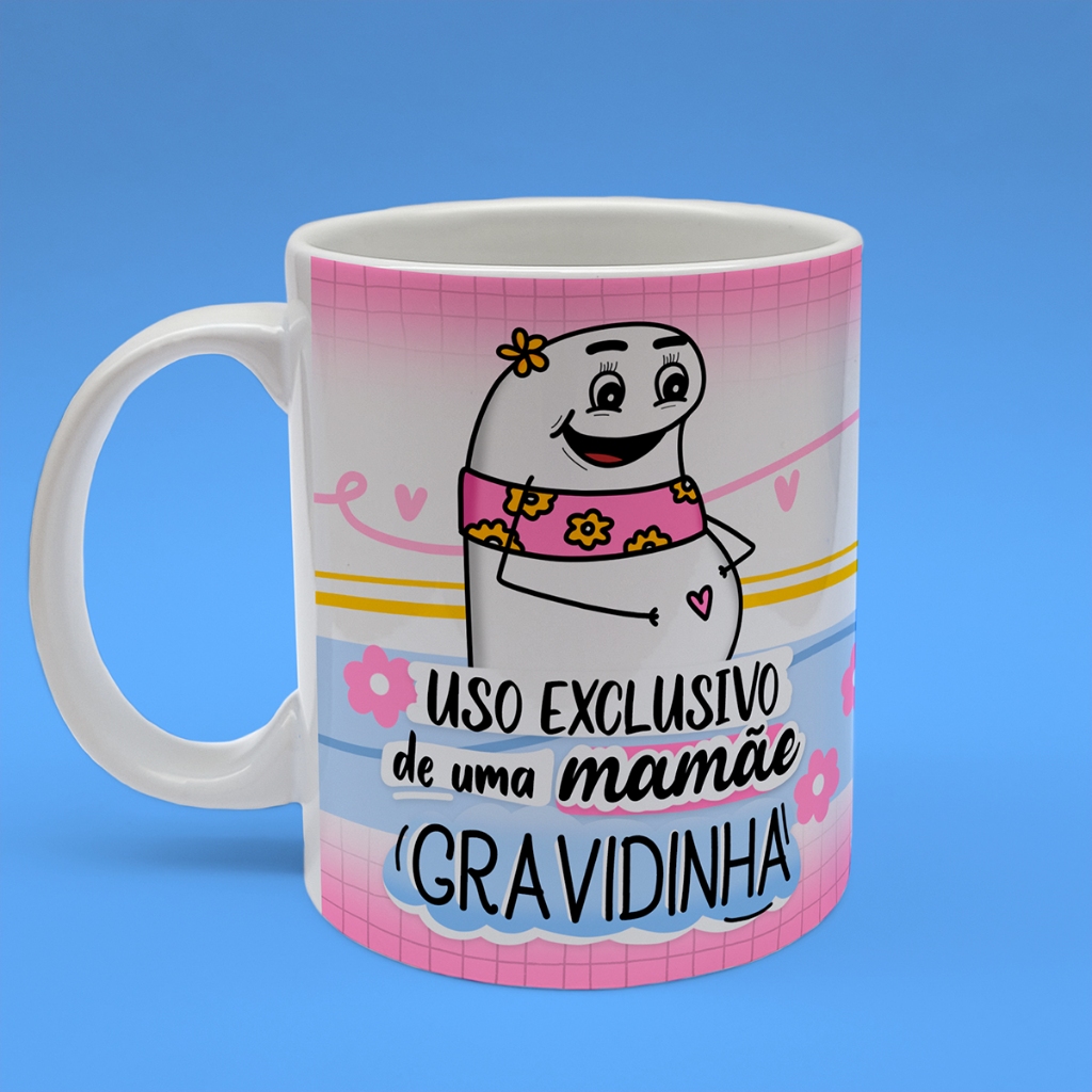 Caneca Xícara Personalizada Dia Das Mães Meme Bento Cake Flork Uso ...