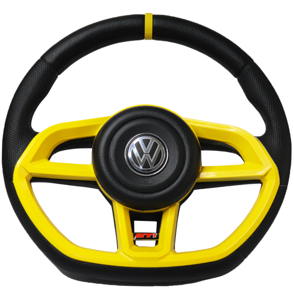 Volante Esportivo Gti Amarelo Para Fusca Brasília Variant Estria Fina ...