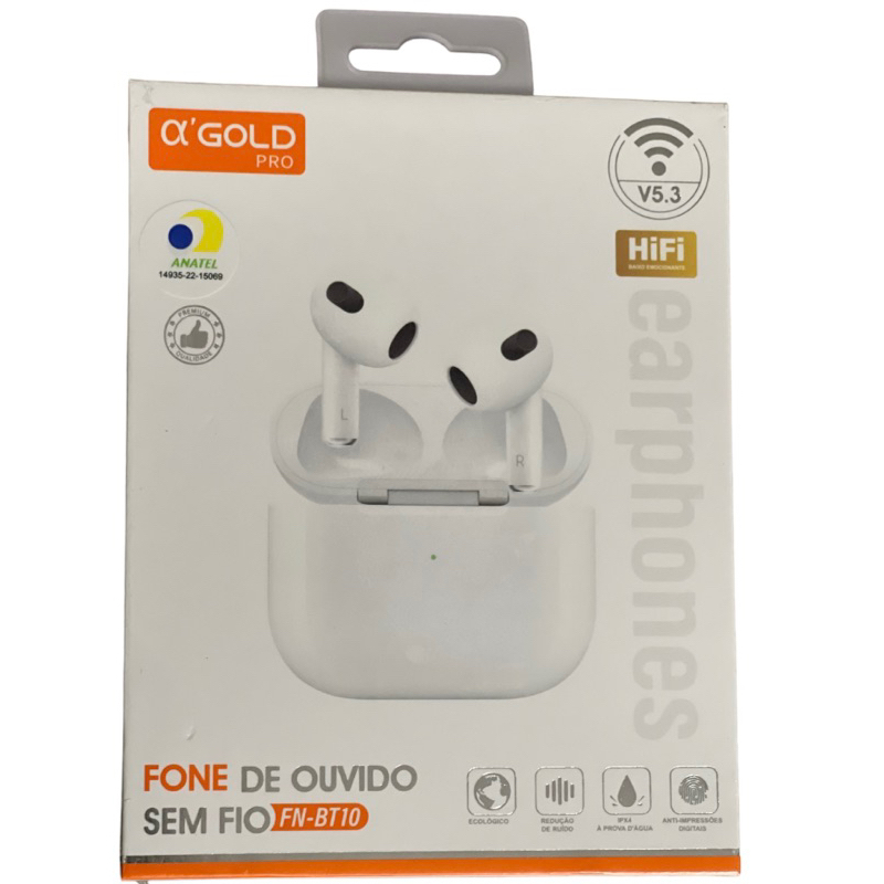 Fone De Ouvido FN-BT10 TWS Anatel Bluetooth V5.3 Sem Fio - Áudio de ...