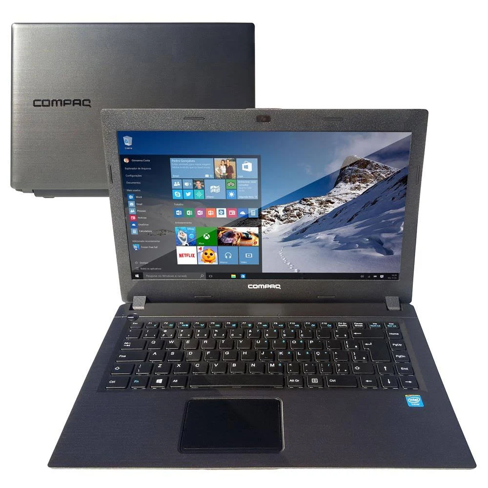 Notebook Compaq Cq23 Dual Core 4gb 500gb Windows 14'' Led mostruário ...