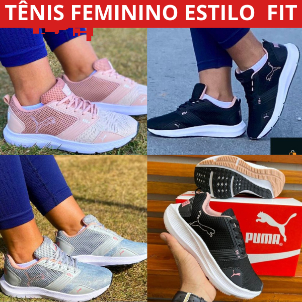 Tênis Feminino 35 ao 39 solado reto e Antiderrapante varias cores envio ...