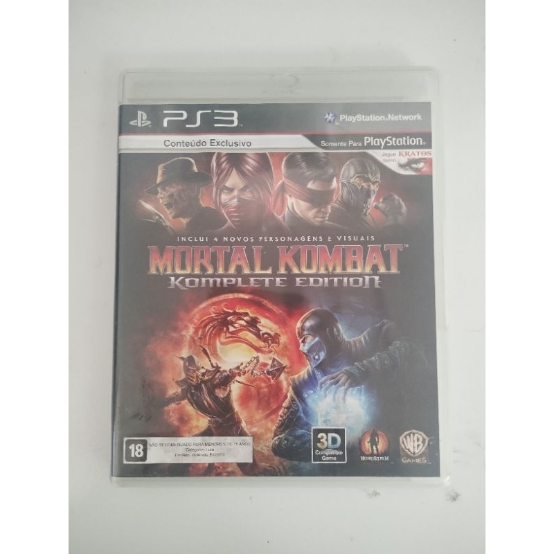 Mortal Kombat 9 komplete Edition PS3 mídia física Impecável | Shopee Brasil