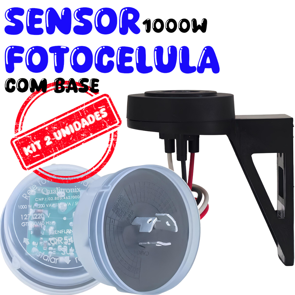 Sensor Fotocelula rele fotoeletrico sensor de luz 1000W Potência com ...