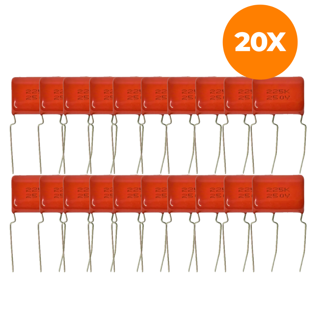 Capacitor Para Super Tweeter tuite 2,2x250 Laranja Capacitores 20 ...