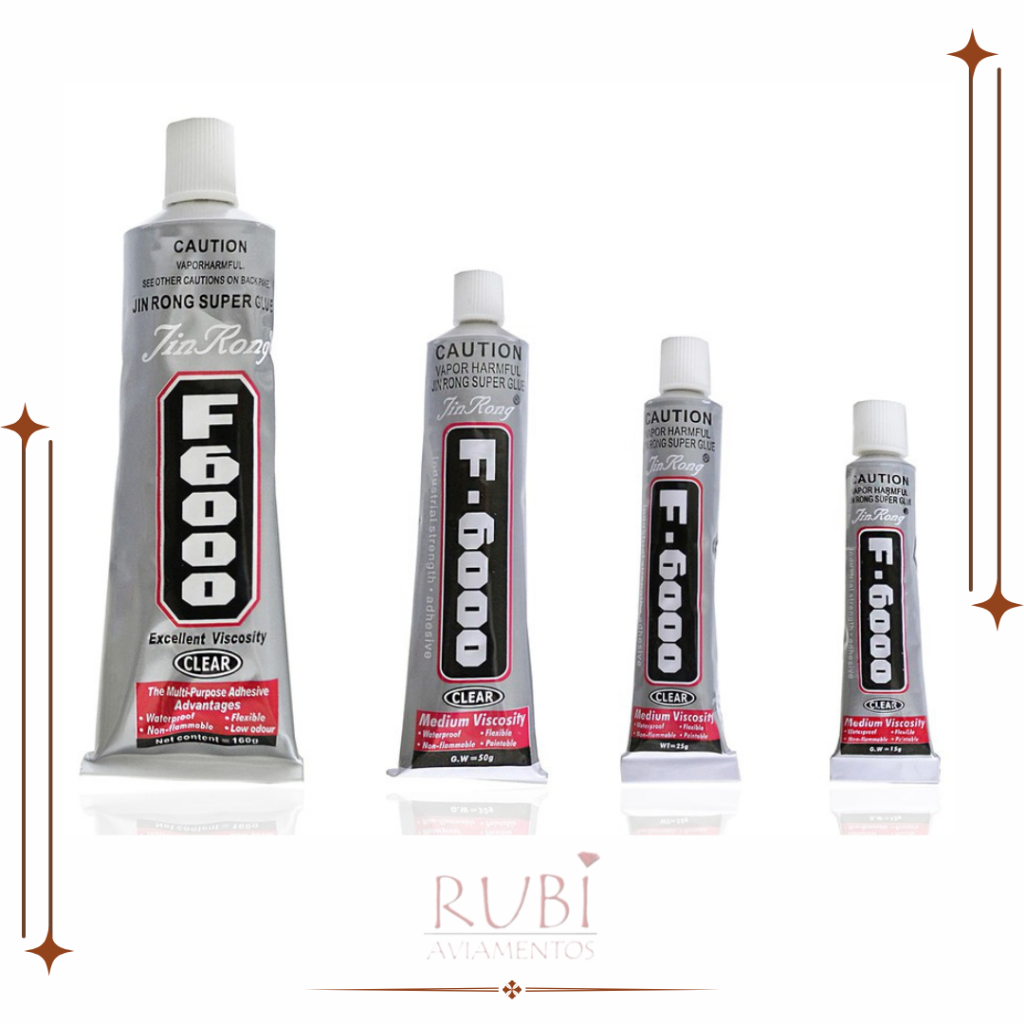 Cola F6000 15g/ 25g/ 50g/ 160g - cola pedraria diamante jóias diy pulseira de couro cola ...