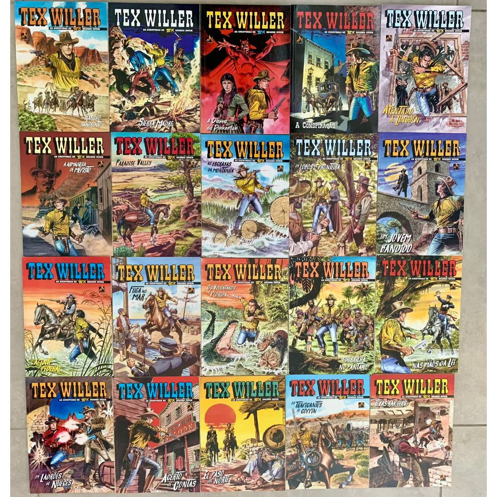 Kit Numero 3: 20 Gibis Tex Willer Capas Diferentes - Editora Mythos ...