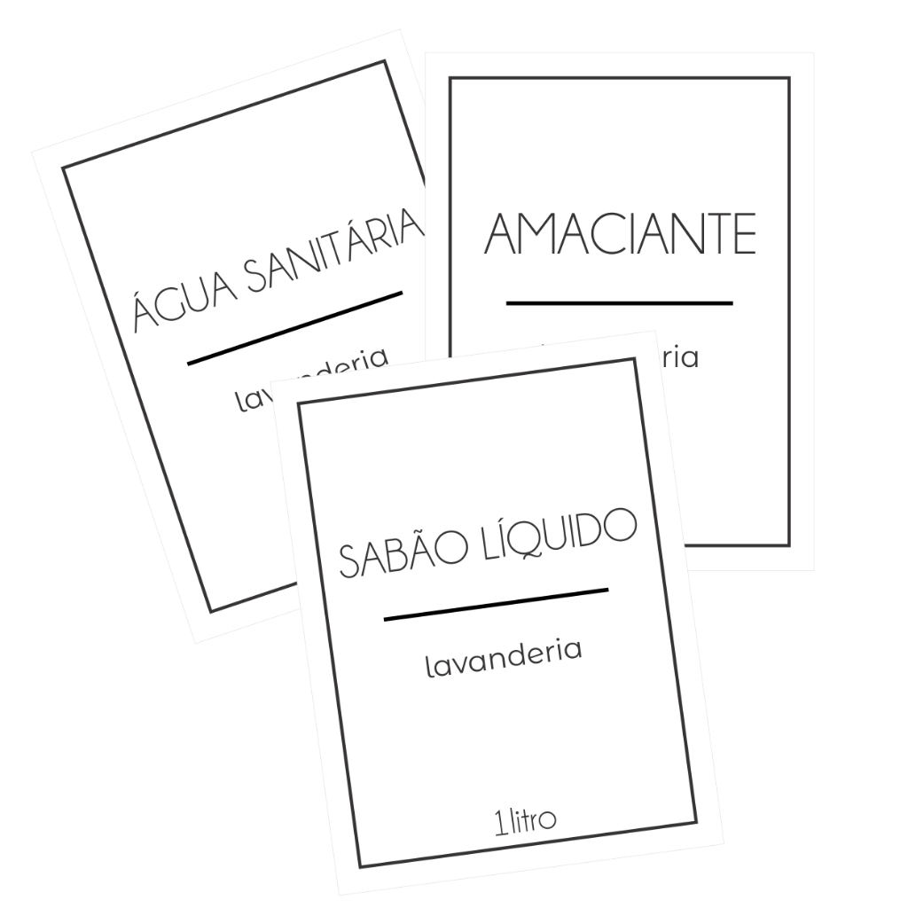 Etiqueta Vinil Premium para Organizar Lavanderia - Rótulo Adesivo Não ...