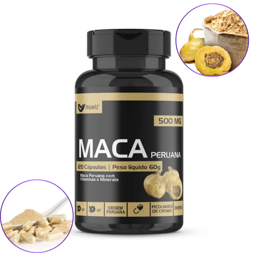 Maca Peruana 120 cápsulas 60 mg - Original Maca Peruana Pura | Shopee ...