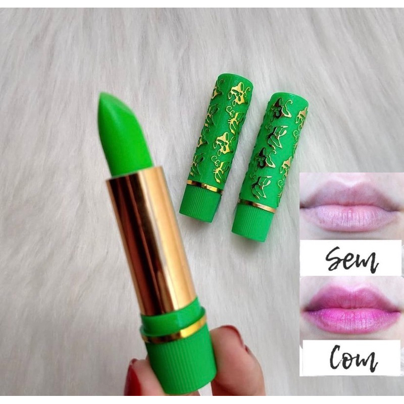 Batom Mágico 24 Horas Verde Longa Duração Da Vó | Shopee Brasil