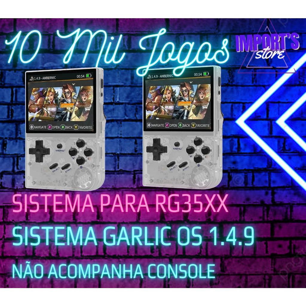 Cartão para RG35XX Completo Atualizado (Garlic OS) (Batocera) | Shopee ...