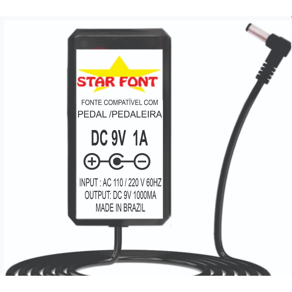 Fonte DC 9V Para Pedal Pedaleira Cuvave | Shopee Brasil