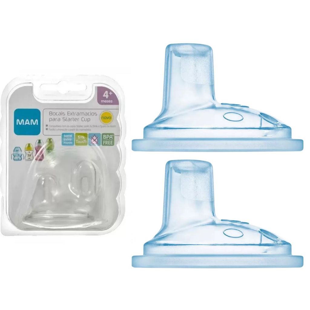 MAM Kit 2 Bocais Extramacios Para Starter Cup 4m-+ Abertura Em Fenda ...