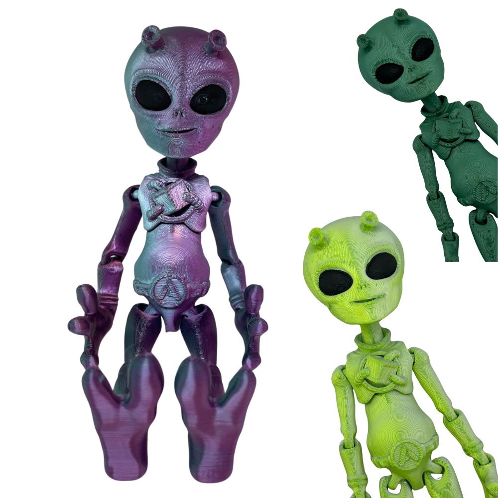 Brinquedo Alien ET Articulado Boneco Alienígena Fidget Toy Sensorial ...