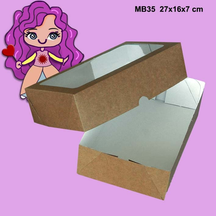 Embalagem MB35 em papel Branco e Kraft de 320G - 27x16,5x07 cm - Pacote com 10 unidades | Shopee ...