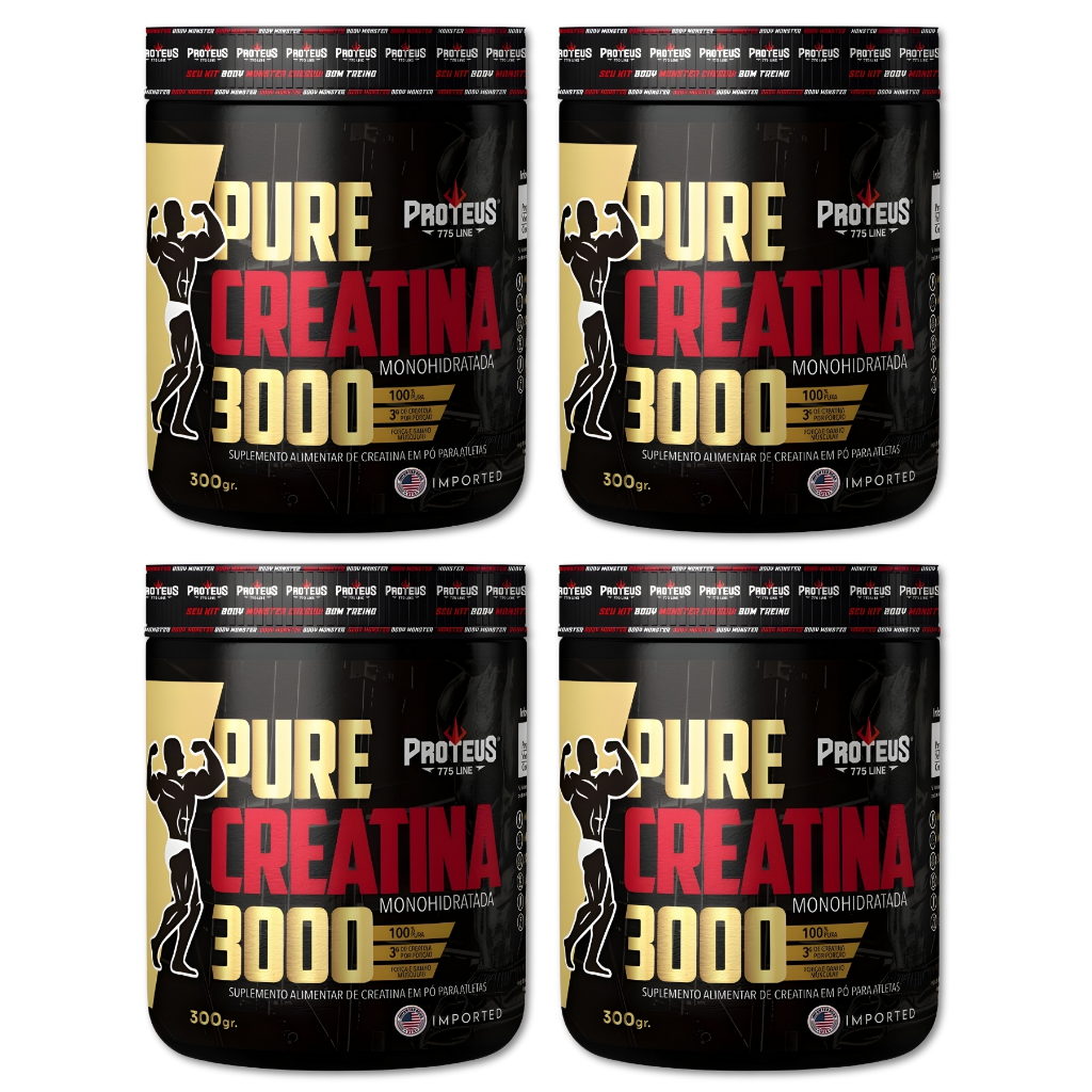 Creatina Purissima Monohidratada com Laudo 300gr 600gr e 1.2kg em pó ...