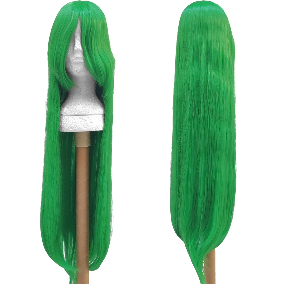 Peruca Verde Grama Lisa Longa 100cm Cosplay Wig | Shopee Brasil