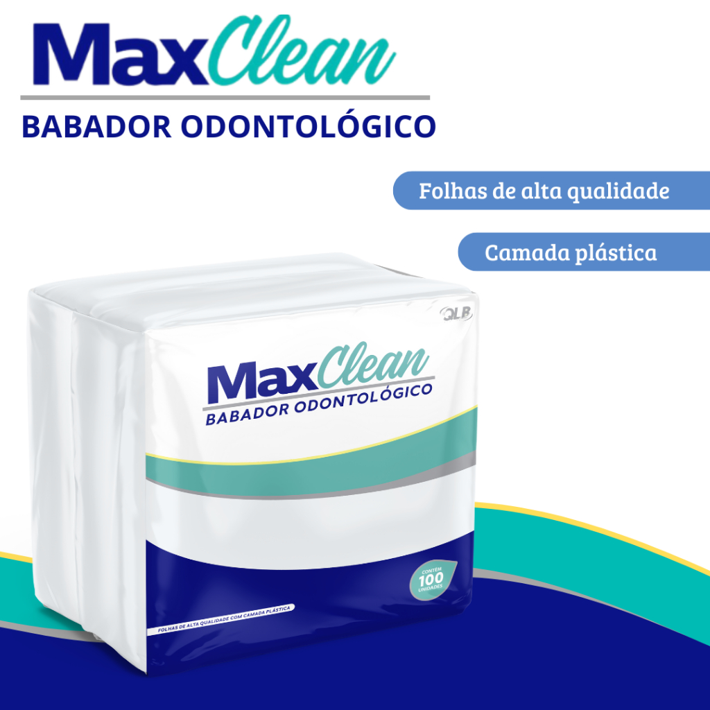 Babador Odontológico Descartável MaxClean – Impermeável com 100 Unidades | Shopee Brasil