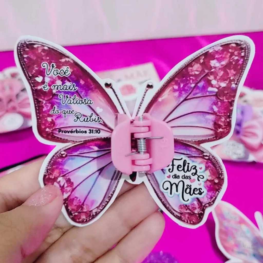 Kit Card com presilha MIMO DIA DAS MÃES - piranha de cabelo - borboleta ... Kit Card com presilha MIMO DIA DAS MÃES - piranha de cabelo - borboleta ...