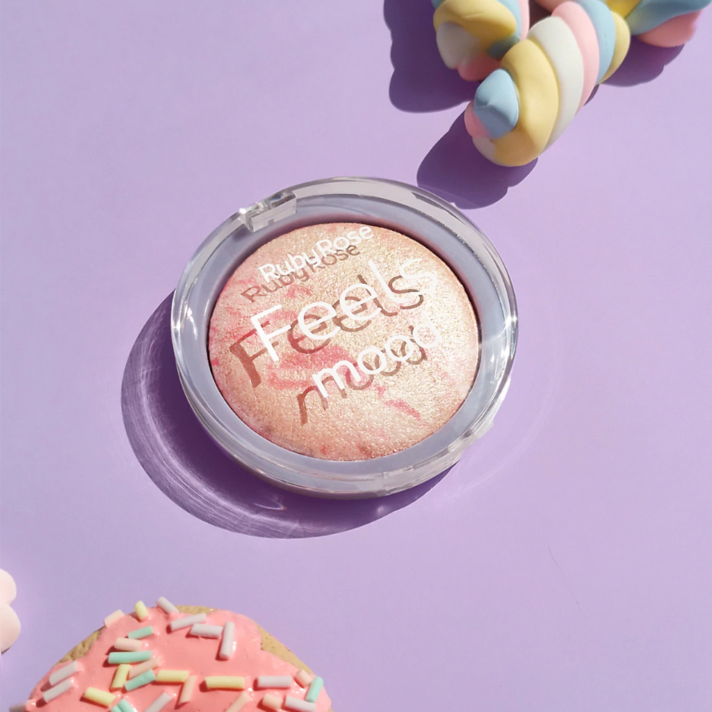Blush Compacto Ruby Rose Marble Blush Feels Mood | Shopee Brasil