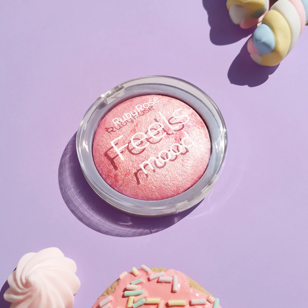 Blush Compacto Ruby Rose Marble Blush Feels Mood | Shopee Brasil