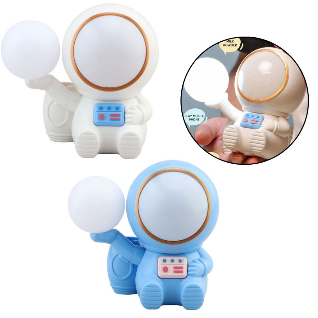Luminária Astronauta Na Lua Enfeite Luz USB Recarregável | Shopee Brasil