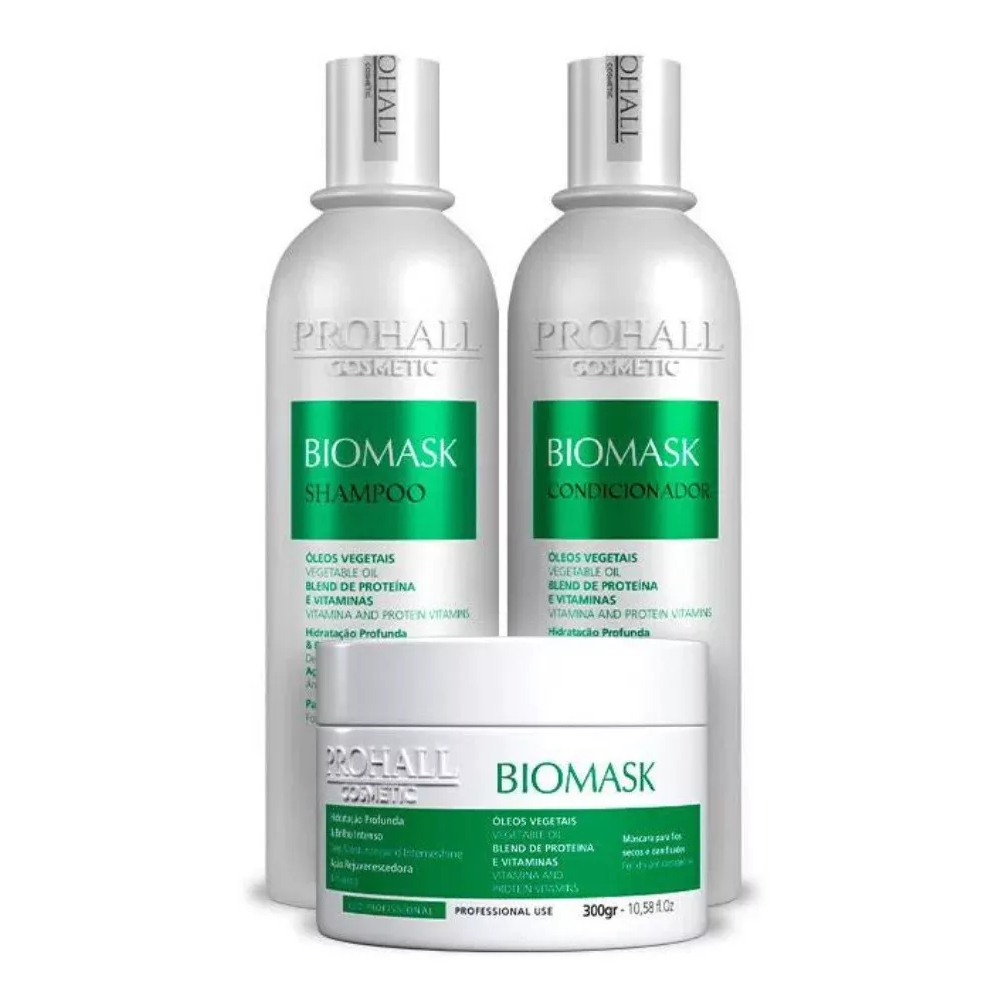 Kit Pro Hall Ultra Hidratante Biomask Máscara 300g | Shopee Brasil
