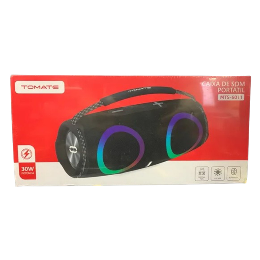 Caixa De Som Bluetooth 30w Led Tomate 6011 | Shopee Brasil