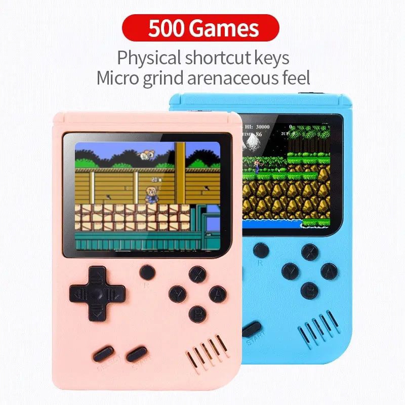 Mini Vídeo Game 500 Jogos Retrô Portátil 2,4 Polegadas | Shopee Brasil