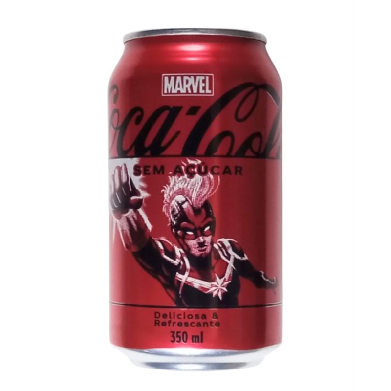 Lata Coca-Cola Zero Marvel 2024 Capitã Marvel (lacrada) | Shopee Brasil