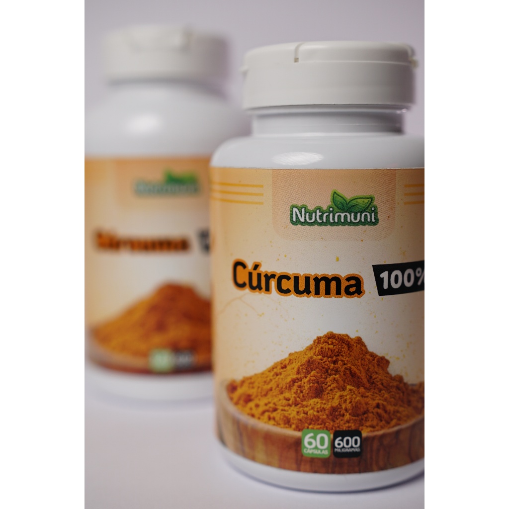 Cúrcuma Longa Pura 120 Cápsulas 600mg - 2 Potes com 60 Cápsulas de ...