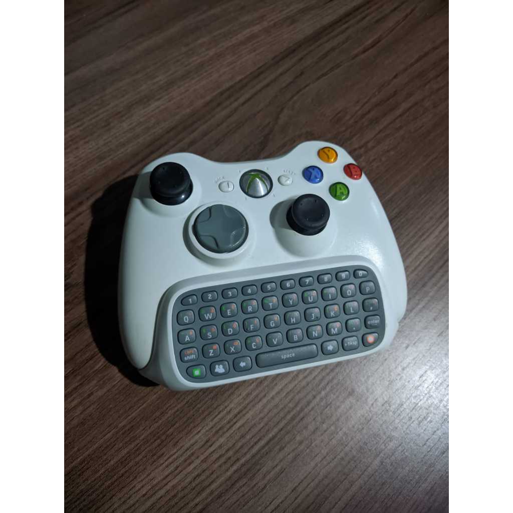 ChatPad Teclado Controle Xbox 360 Original Branco | Shopee Brasil