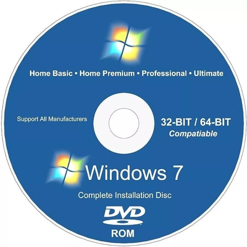 DVD com Windows 7 x32 e x64 com todas as versões | Shopee Brasil