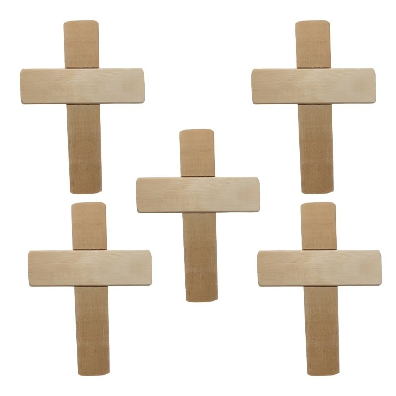 5 mini crucifixos, mini cruz de madeira 10 cm | Shopee Brasil
