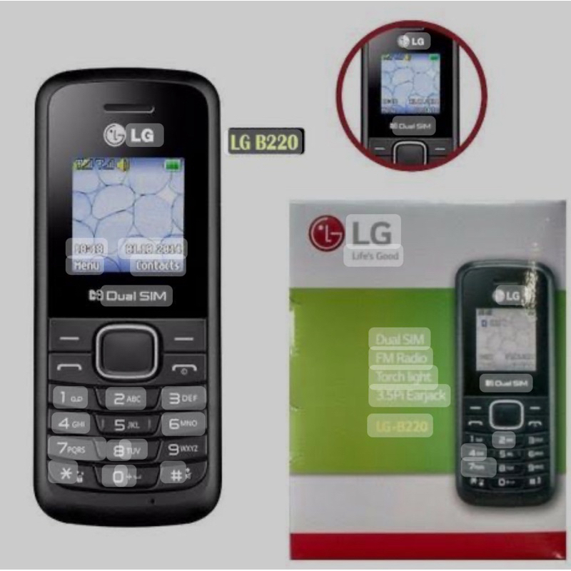 Celular LG B220 Dual SIM 32 MB Dual Sim Tela Radio Fm Idoso ...