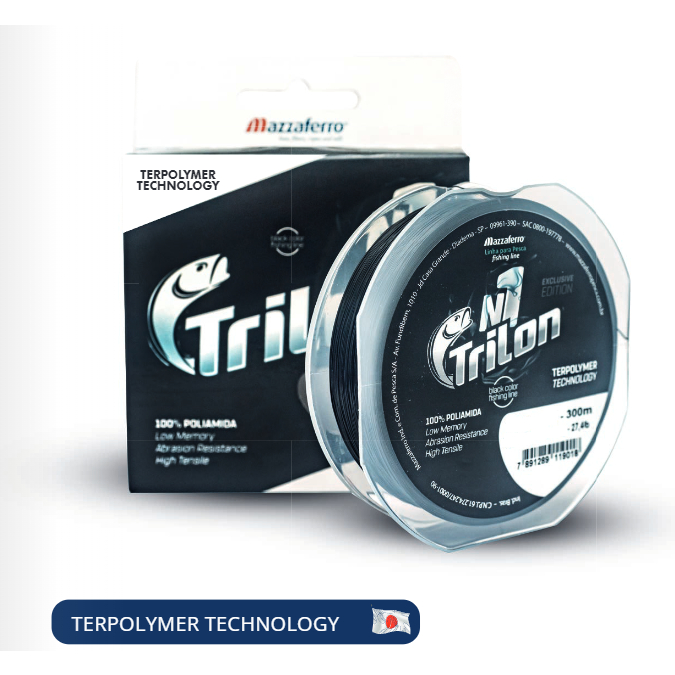 Linha De Pesca Monofilamento Trilon Black Preta | Shopee Brasil