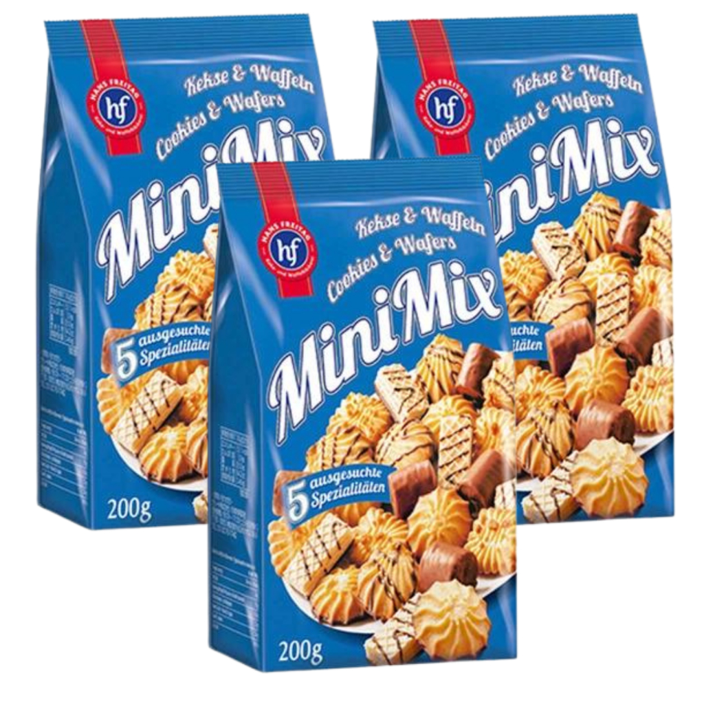 3 Biscoito Doces Sortidos Mini Mix Hans Freitag Alemao 200g | Shopee Brasil